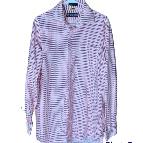 Stacy Adams | Shirts | Mens 61612 Stacy Adams White And Red Diamond ...